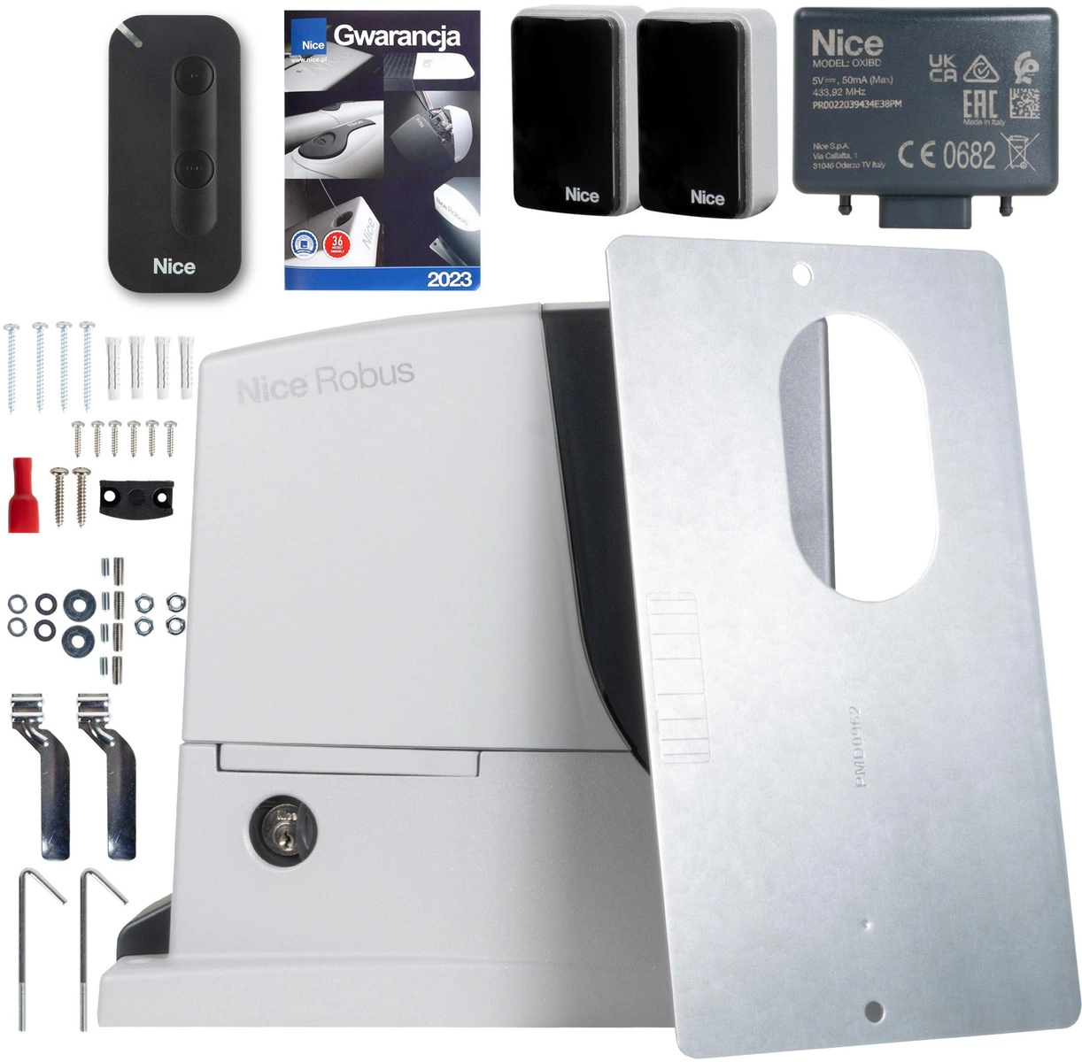 Set Nice ROBUS 600 MyGO for automation of sliding gates up to 600 kg ...